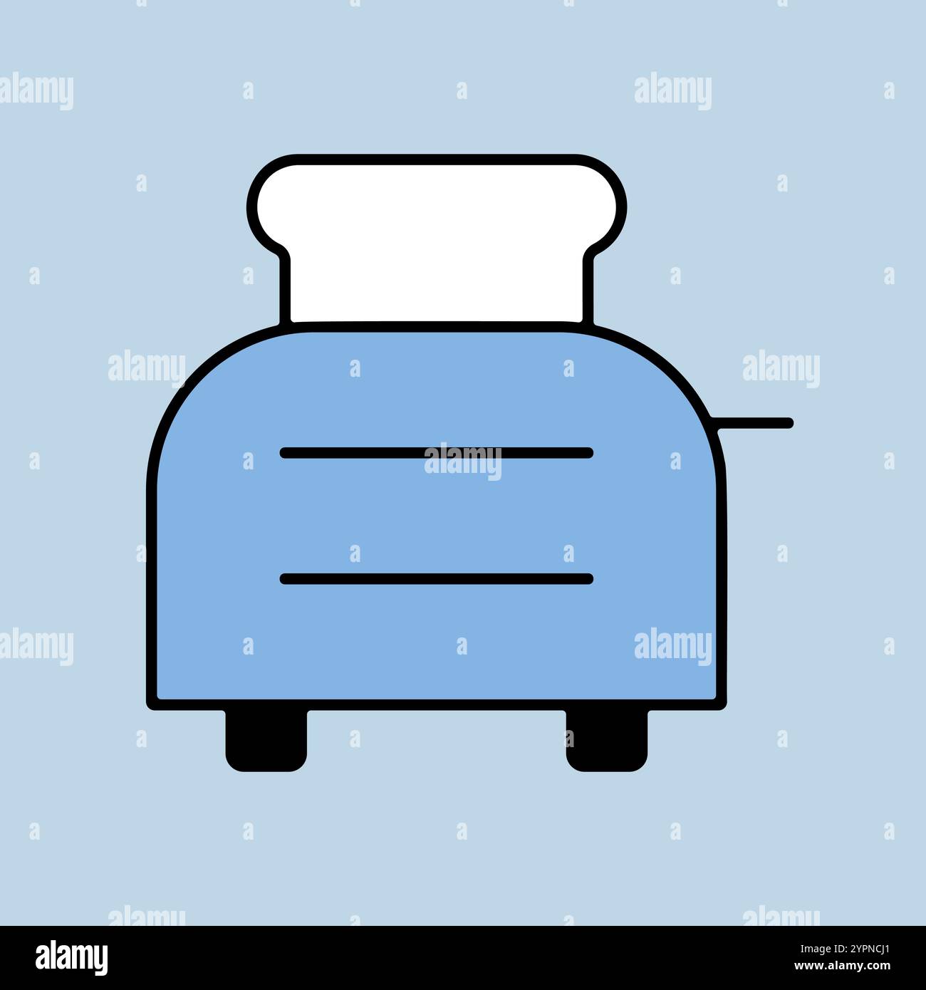 Toaster with toasts vector icon. Kitchen appliance. Graph symbol for ...