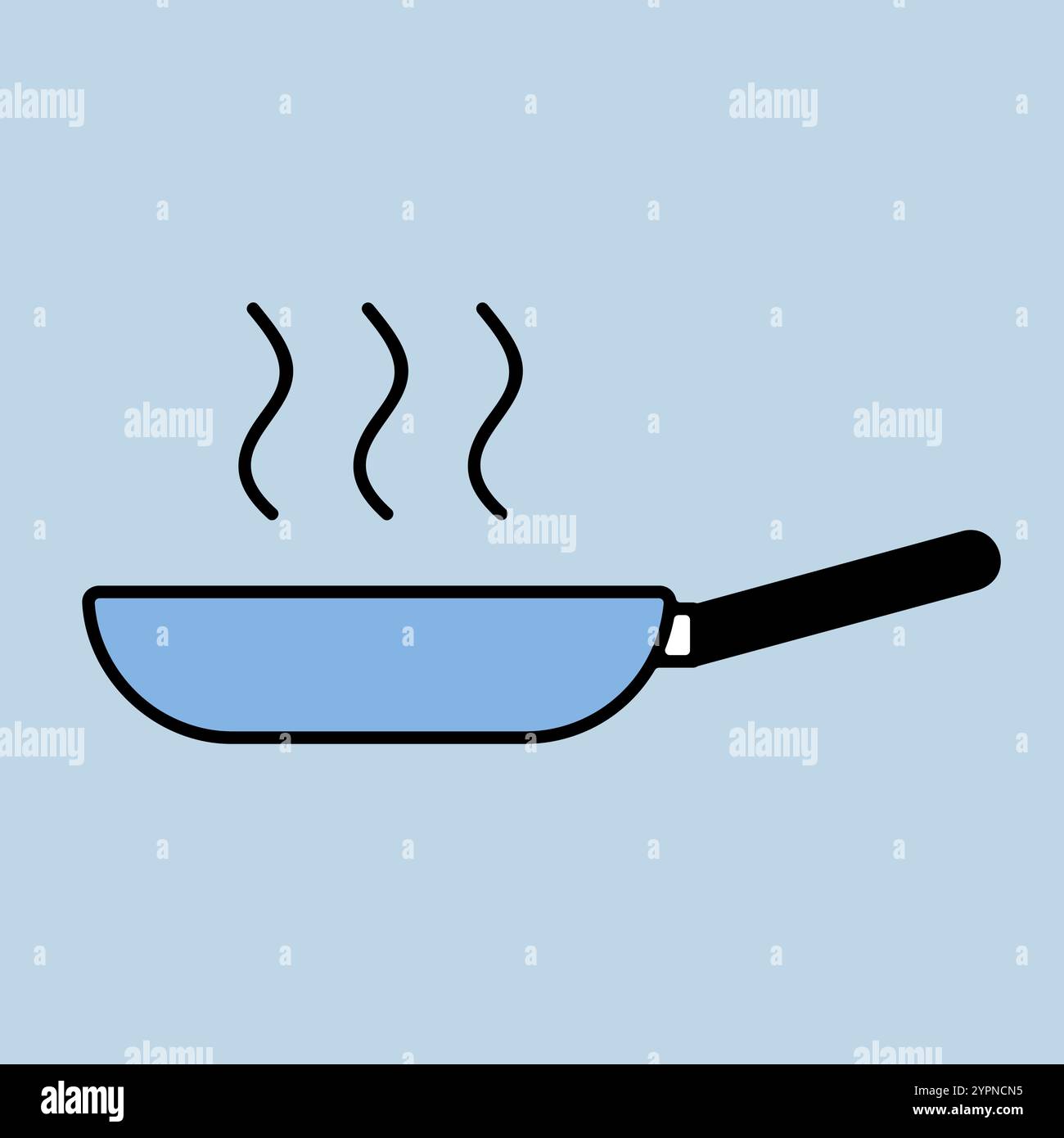Frying pan vector icon. Kitchen appliance. Graph symbol for cooking web ...