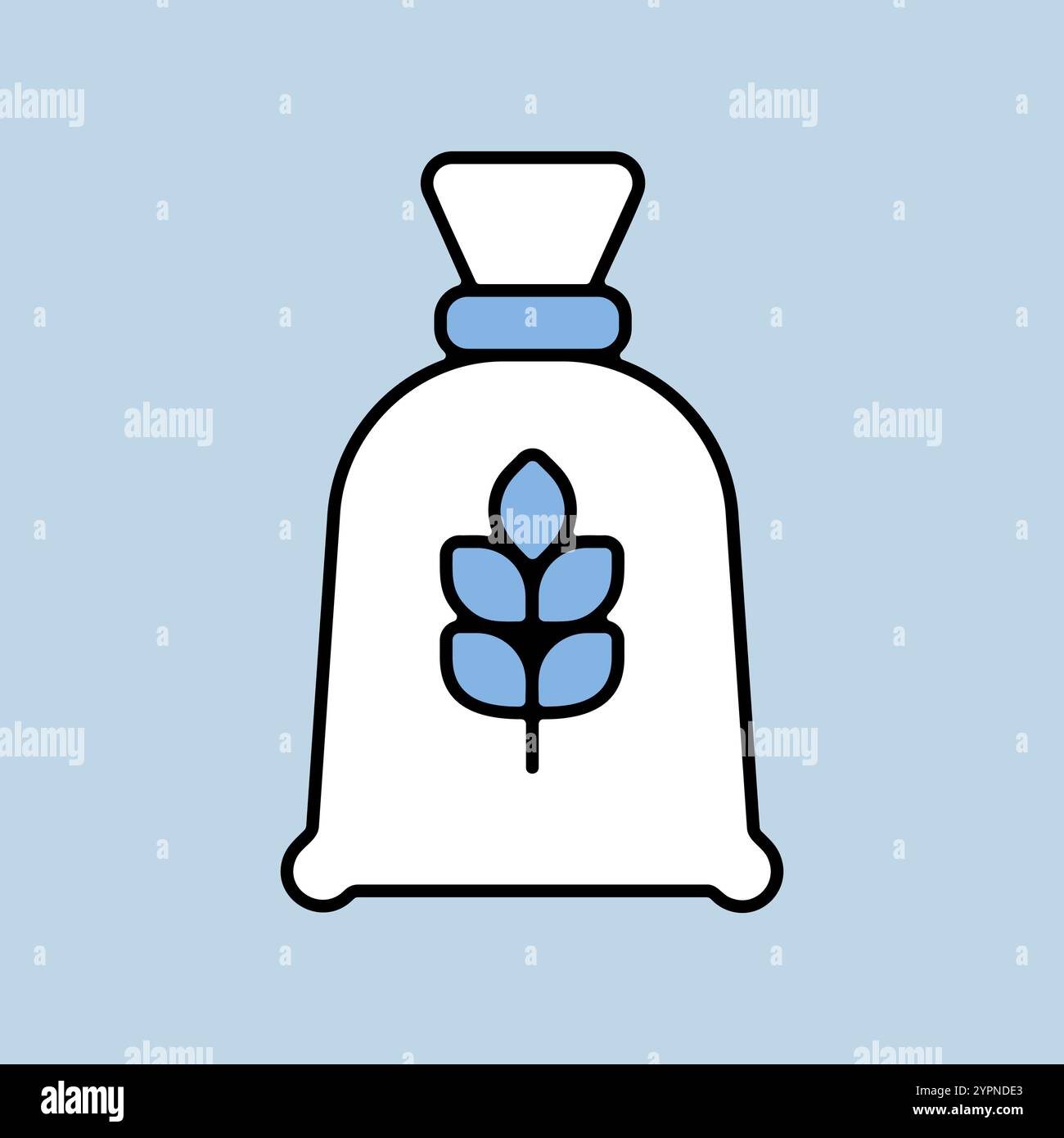 Bag flour vector icon. Kitchen appliance. Graph symbol for cooking web ...
