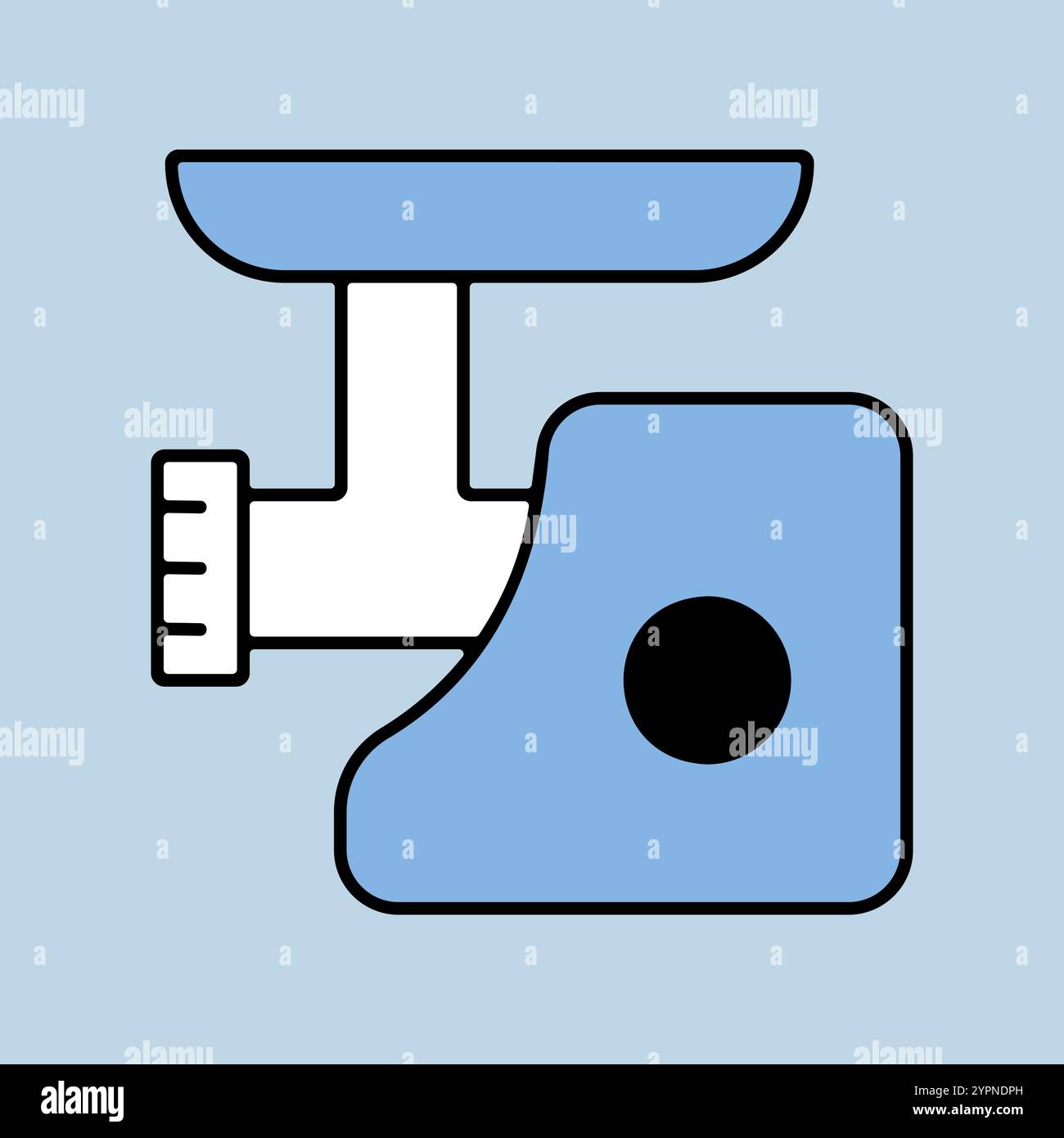 Electric meat grinder vector icon. Electric kitchen appliance. Graph ...