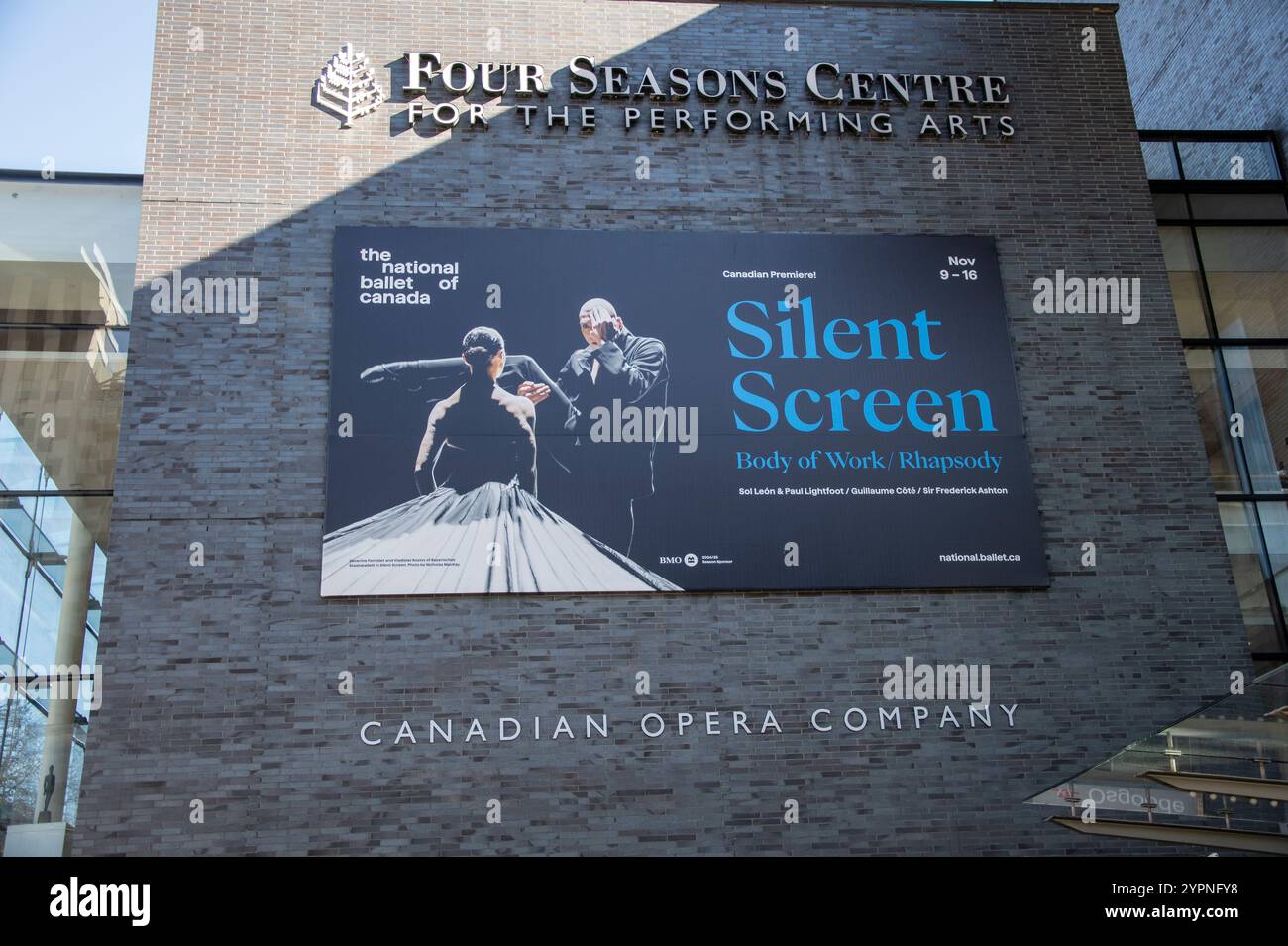 Canadian Opera Company sign advertising Silent Screen ballet on Queen ...