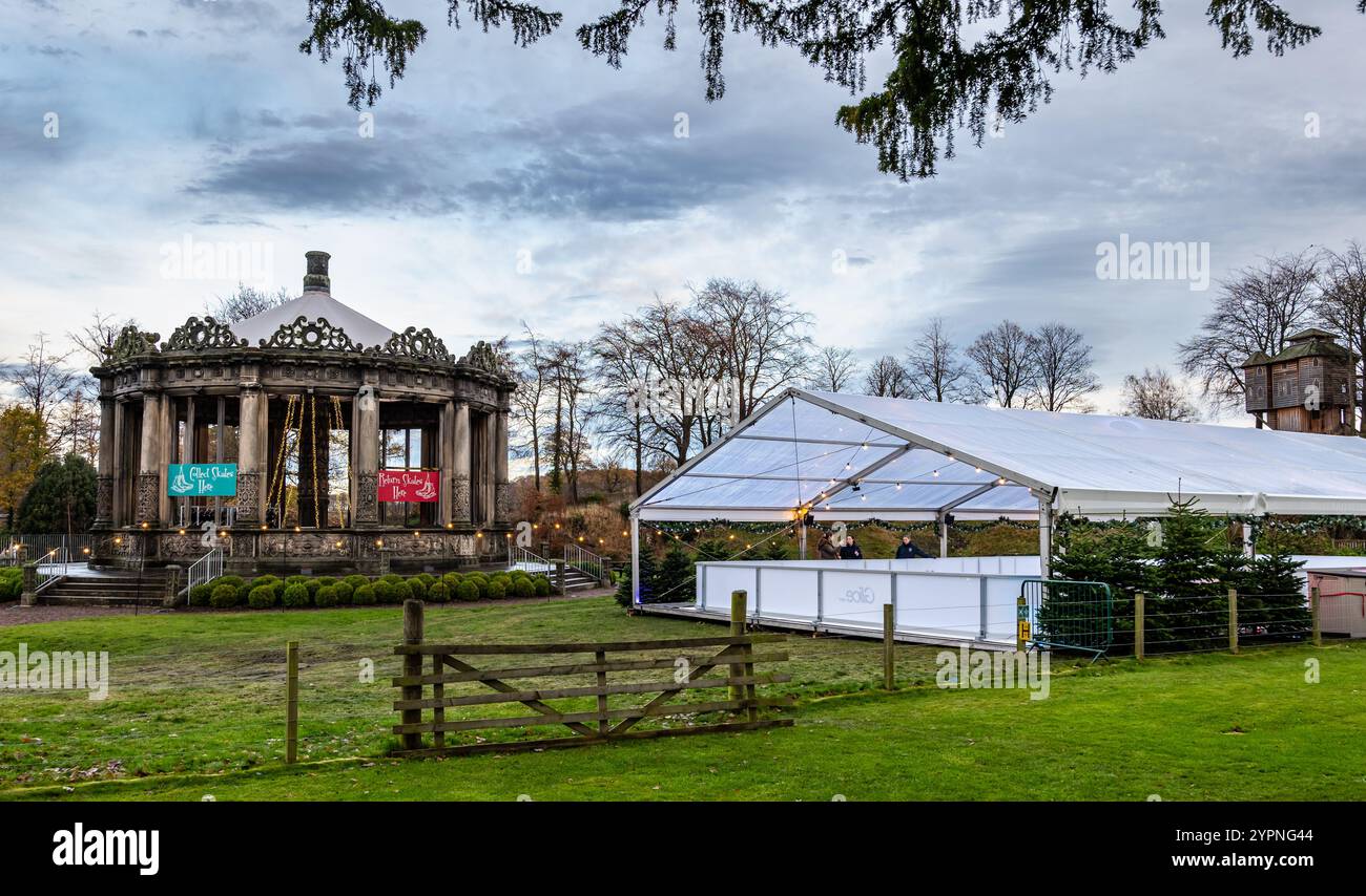 The ruined orangery and sustainable eco-friendly ice rink, Dalkeith ...