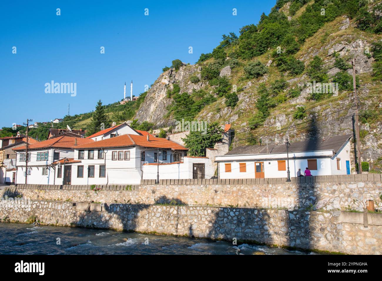 Prizren, Kosovo - June 30. 2023: Old buildings by the riverbank Stock ...