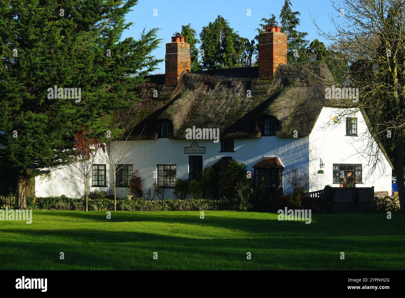 Cottages around the Green at Ardeley Stock Photo - Alamy