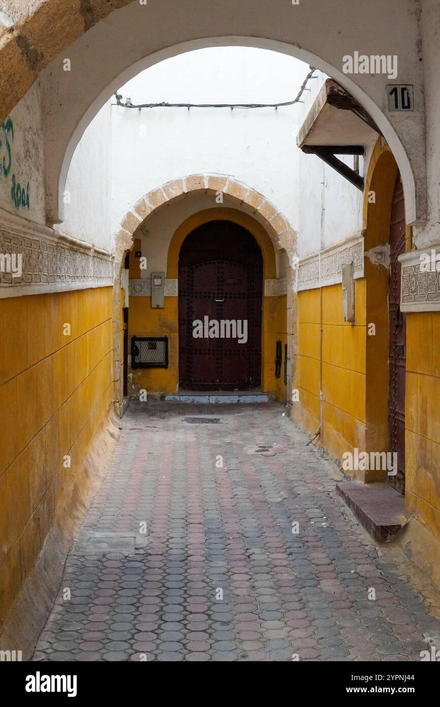 charming archway in the Habous district of Casablanca, Morocco ...