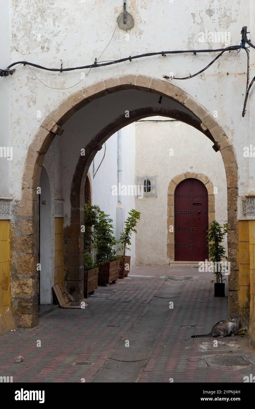 charming archway in the Habous district of Casablanca, Morocco ...
