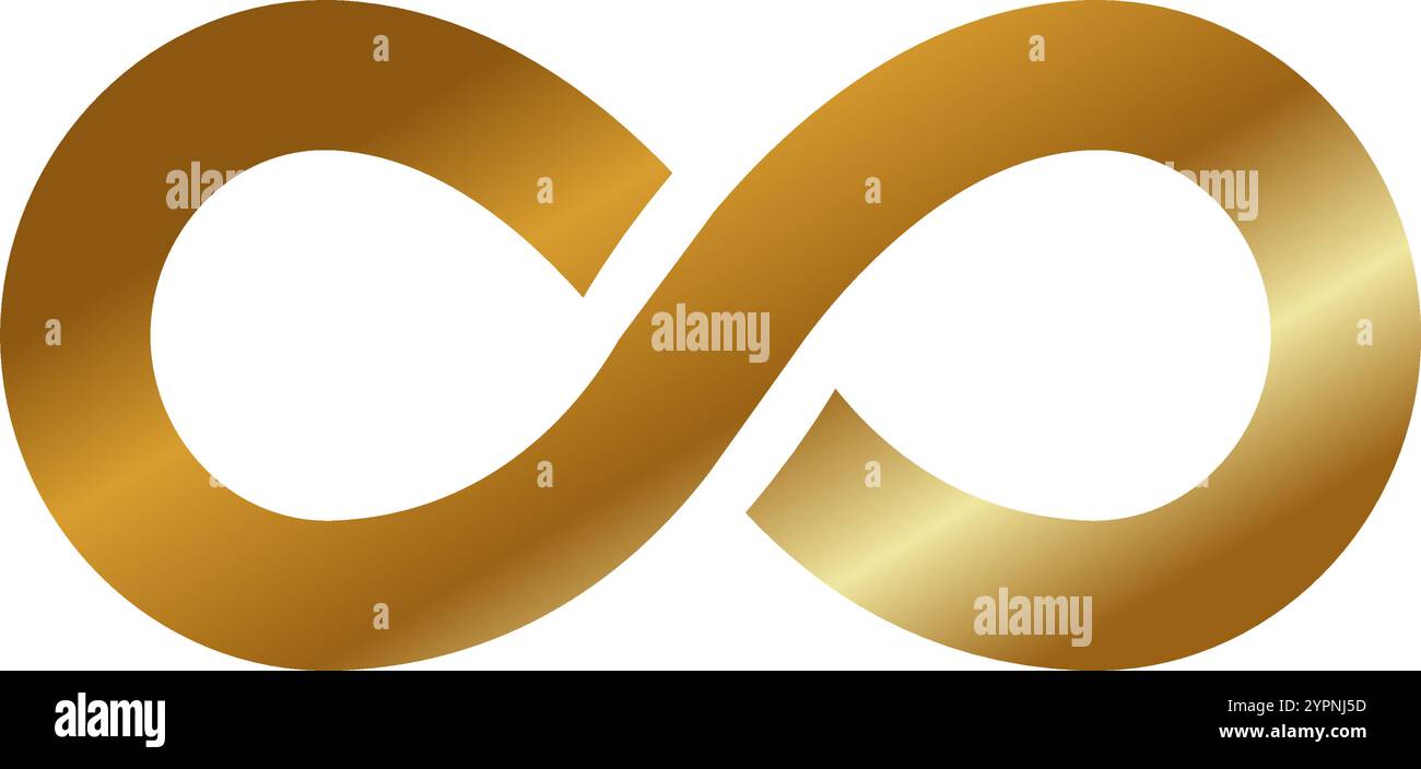 gold infinity symbol Stock Vector Image & Art - Alamy