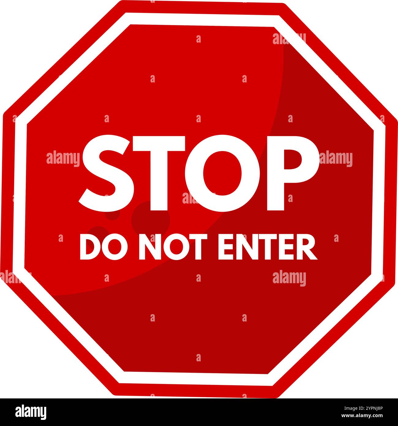 stop, do not enter sign isolated on white Stock Vector Image & Art - Alamy