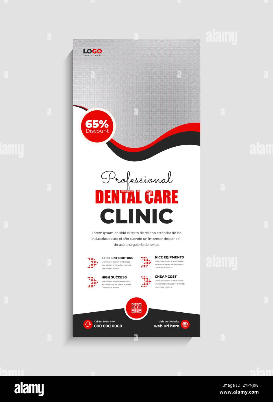 Dental Care Service roll up banner or standee design Stock Vector Image ...
