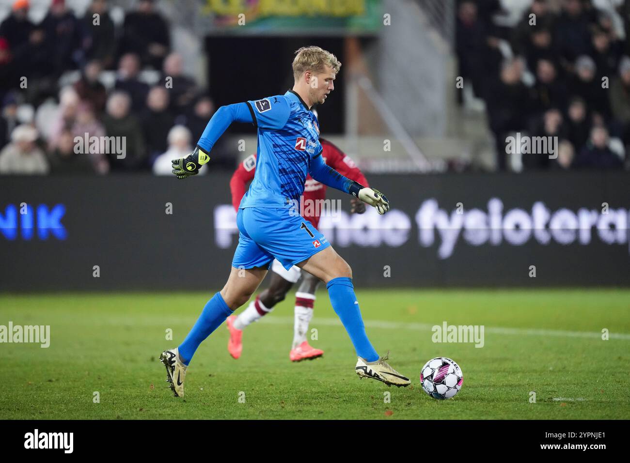 Vejle on Sunday 1 December 2024. Jonas Lössl (FCM 1) as Vejle Boldklub ...
