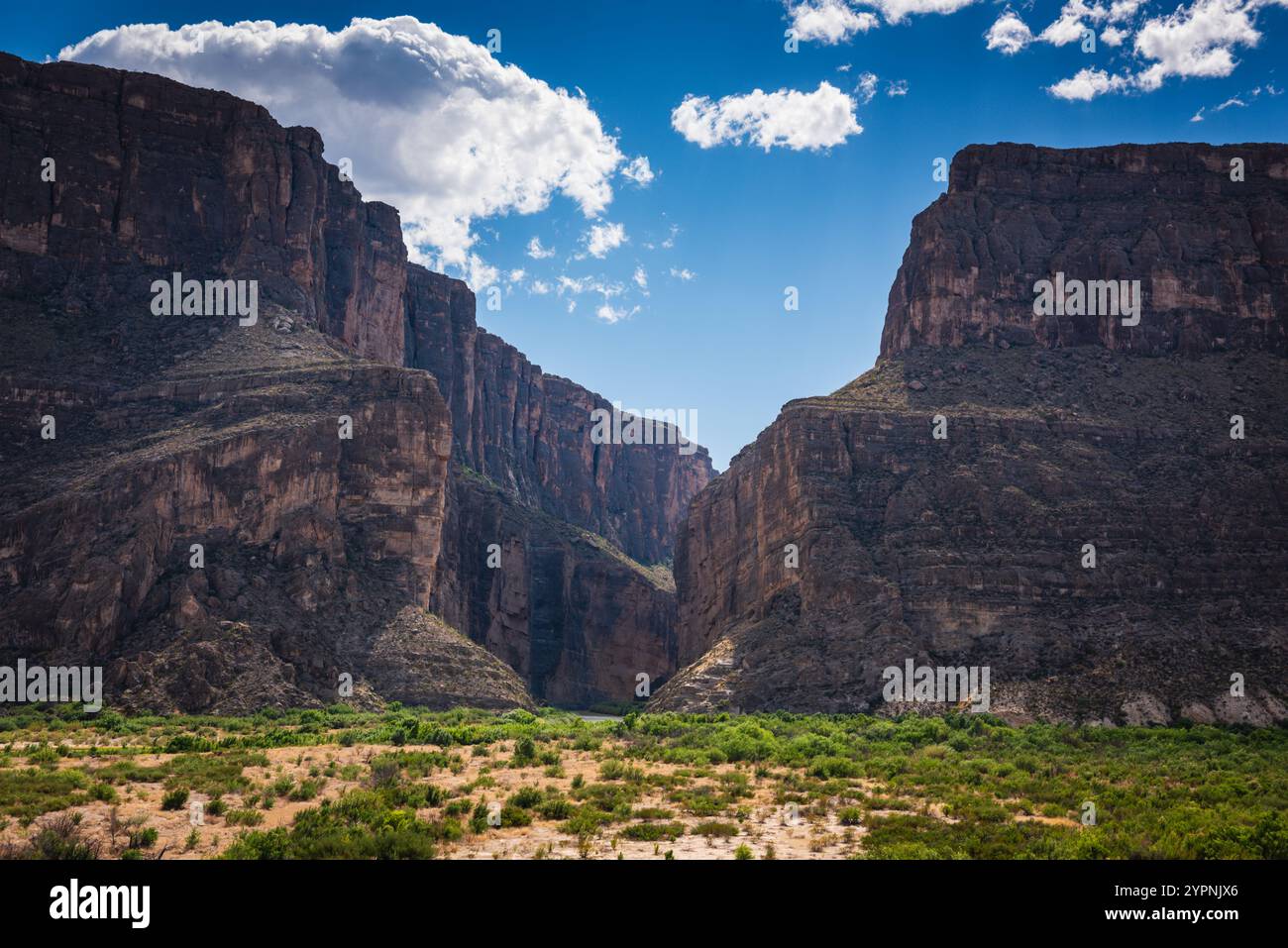 Horizontal view of Santa Elena Canyon in Big Bend National Park, site ...