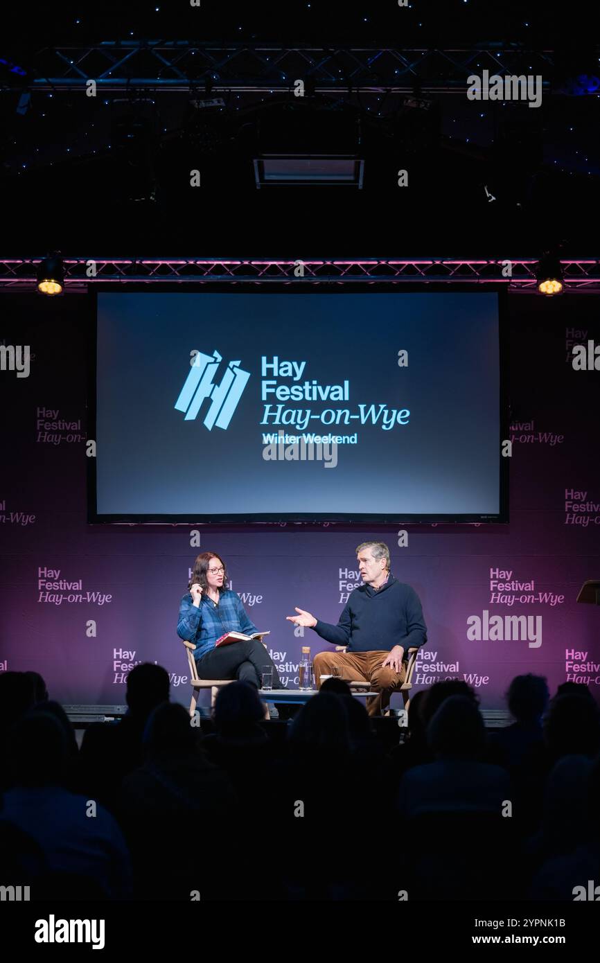 Hay-on-Wye, Wales, UK. Sunday 1st November 2024. Rupert Everett talks ...