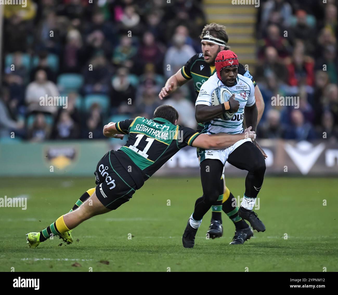Christian Wade of Gloucester in action during the Gallagher Premiership ...
