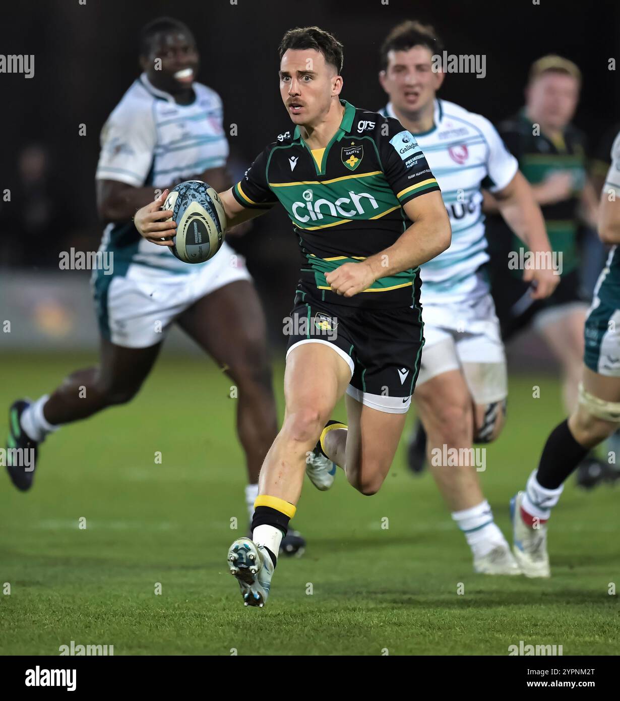 Tom James of Northampton in action during the Gallagher Premiership ...
