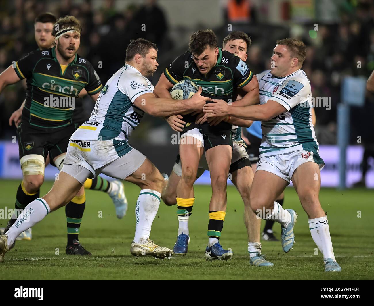 George Furbank of Northampton in action during the Gallagher ...
