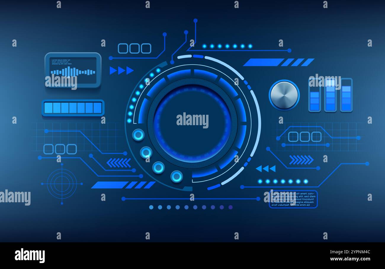 Futuristic round hud hologram dashboard Stock Vector Images - Alamy