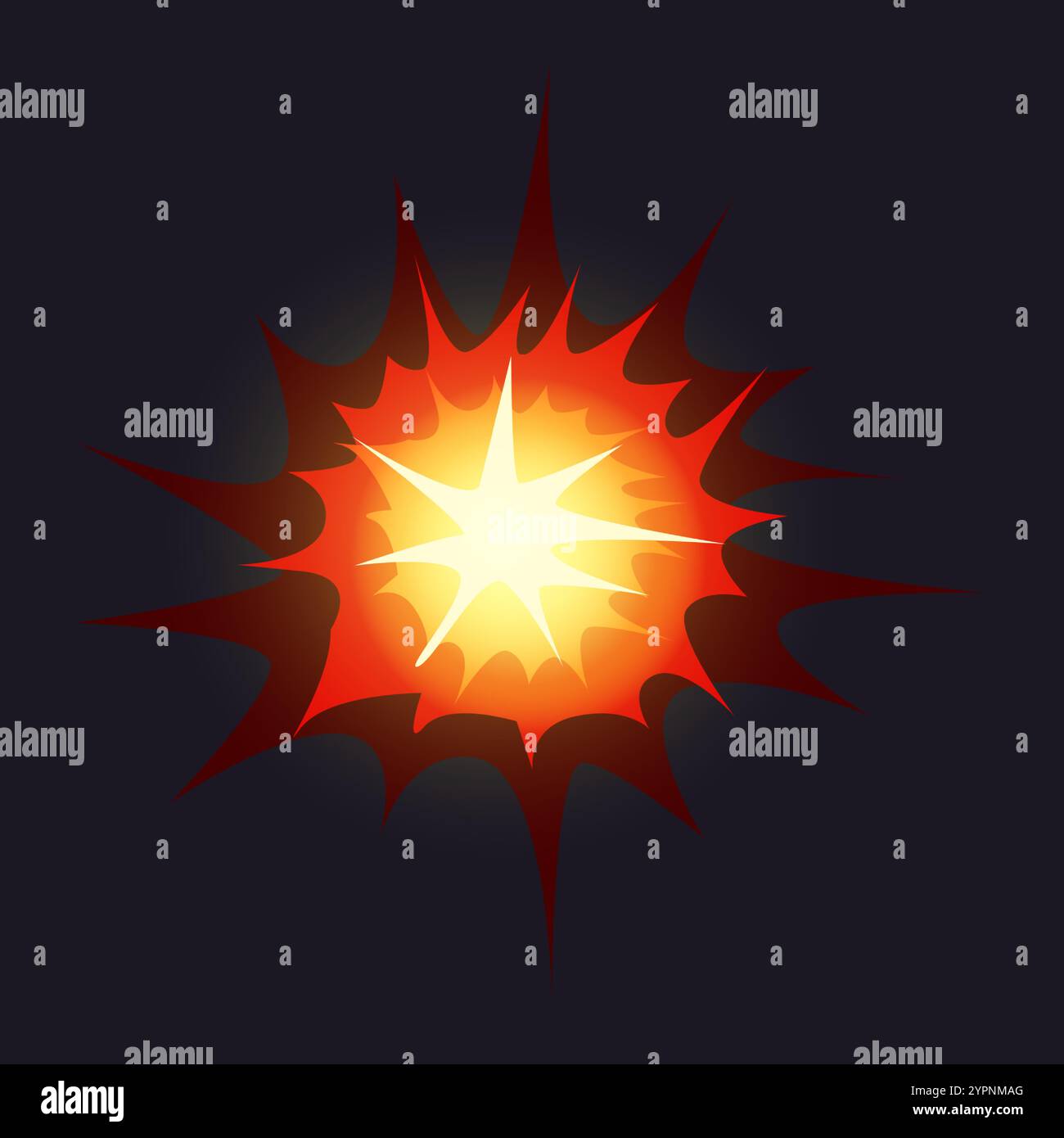 Explosion. Bomb frame for text. Military symbol. Weapon dynamite boom ...