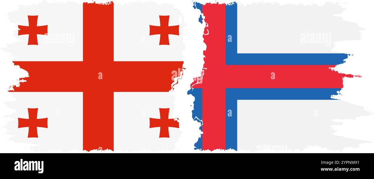 Georgia faroe islands flag Stock Vector Images - Alamy