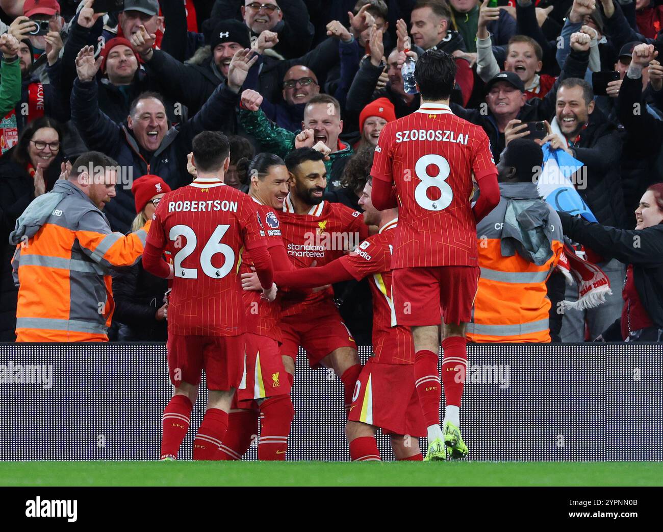 Liverpool, England, 1st December 2024. Liverpool’s Mohamed Salah ...