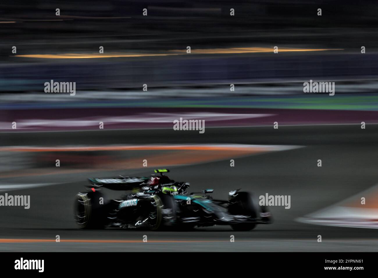 Doha, Qatar. 01st Dec, 2024. Lewis Hamilton (GBR) Mercedes AMG F1 W15 ...