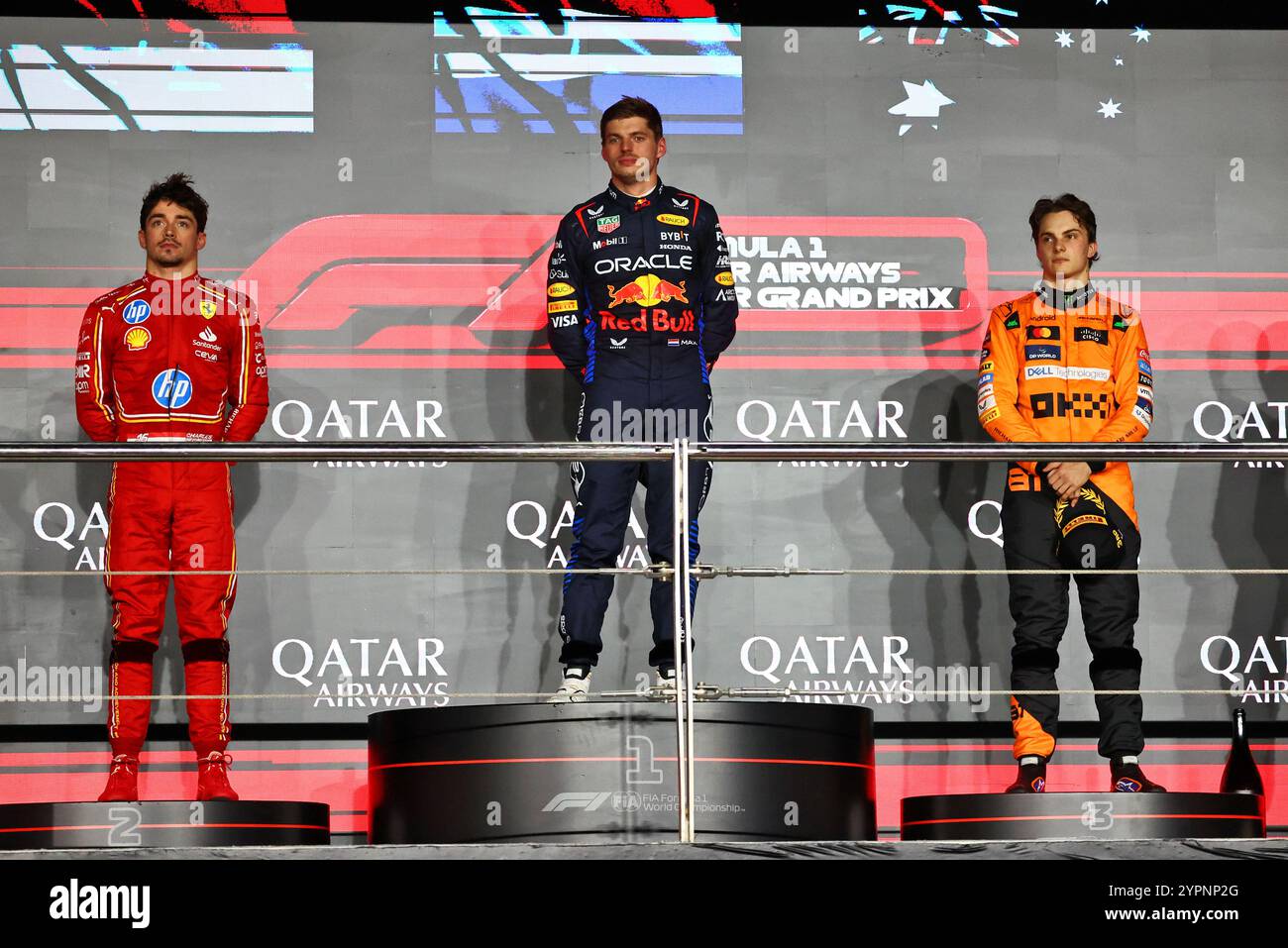 Qatar f1 2024 december podium hi-res stock photography and images - Alamy