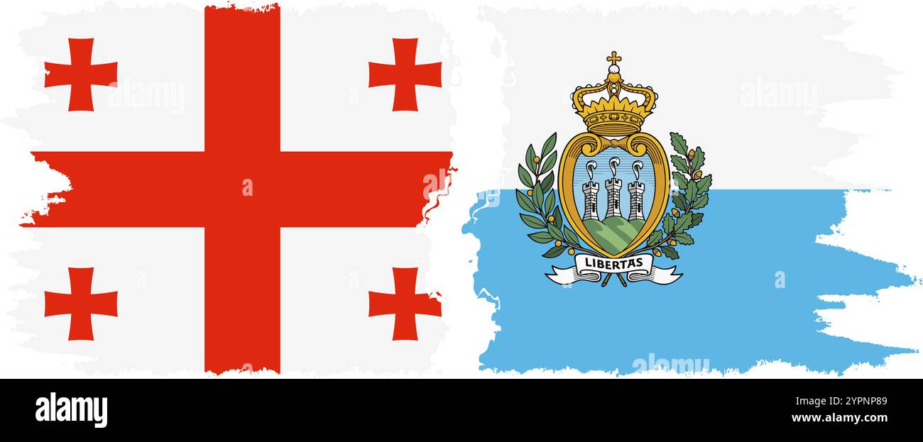 Georgia san marino flag hi-res stock photography and images - Alamy