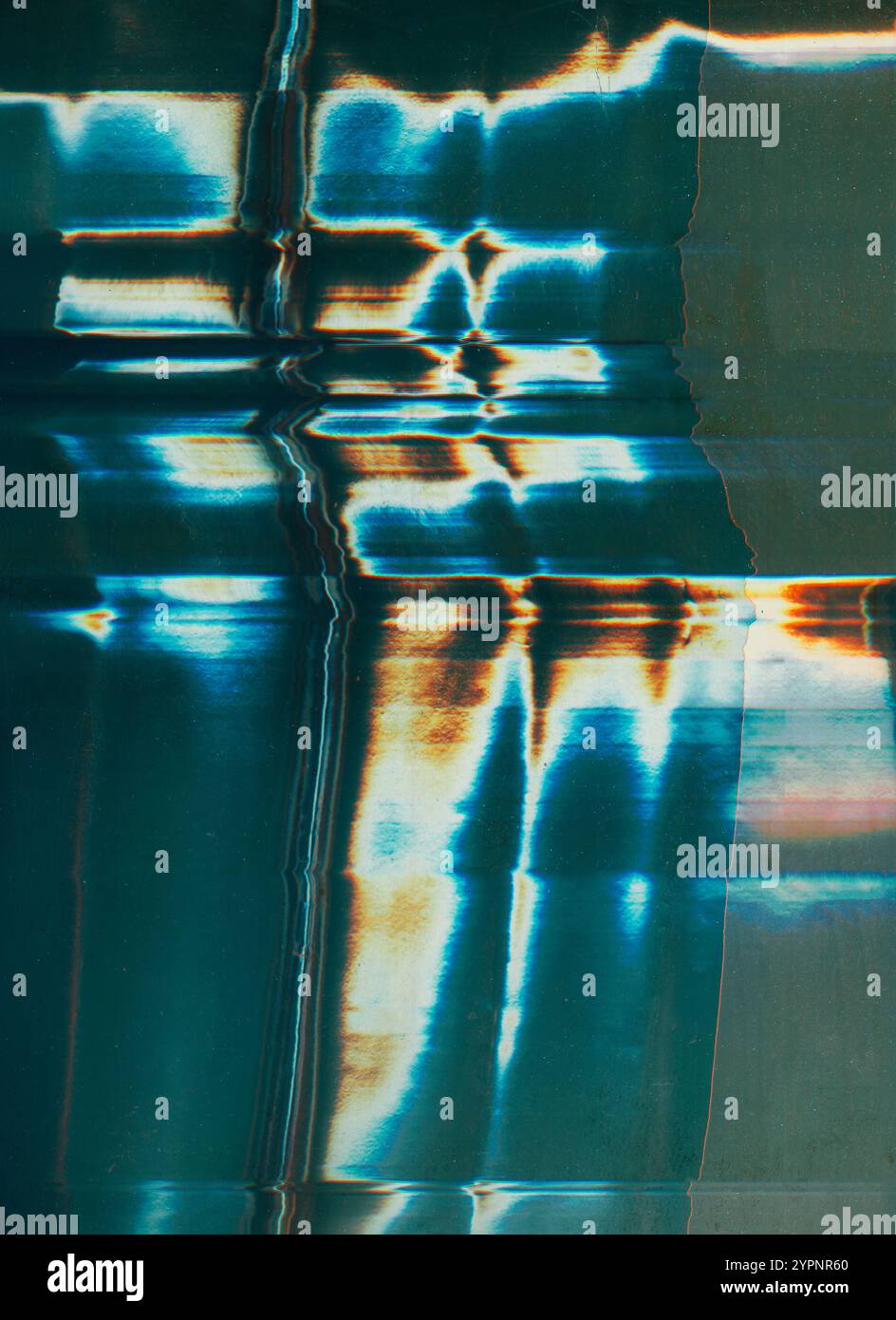 Broken display. Glitch overlay. Color distortion. Blue orange white ...