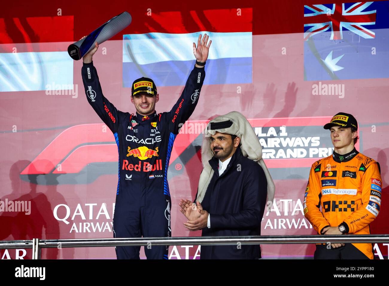 VERSTAPPEN Max (ned), Red Bull Racing RB20, podium during the Formula 1 ...