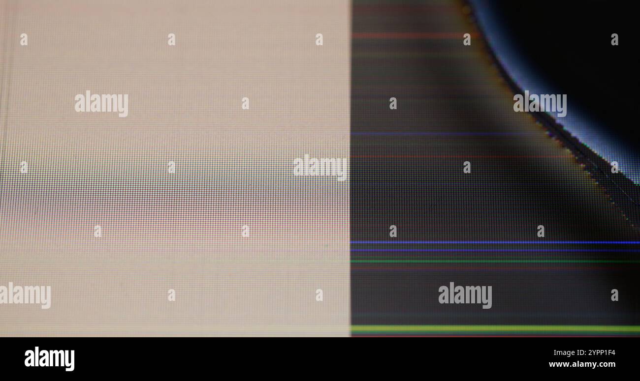 Flicker display. Monitor error. Dead half of demo hardware glitch ...