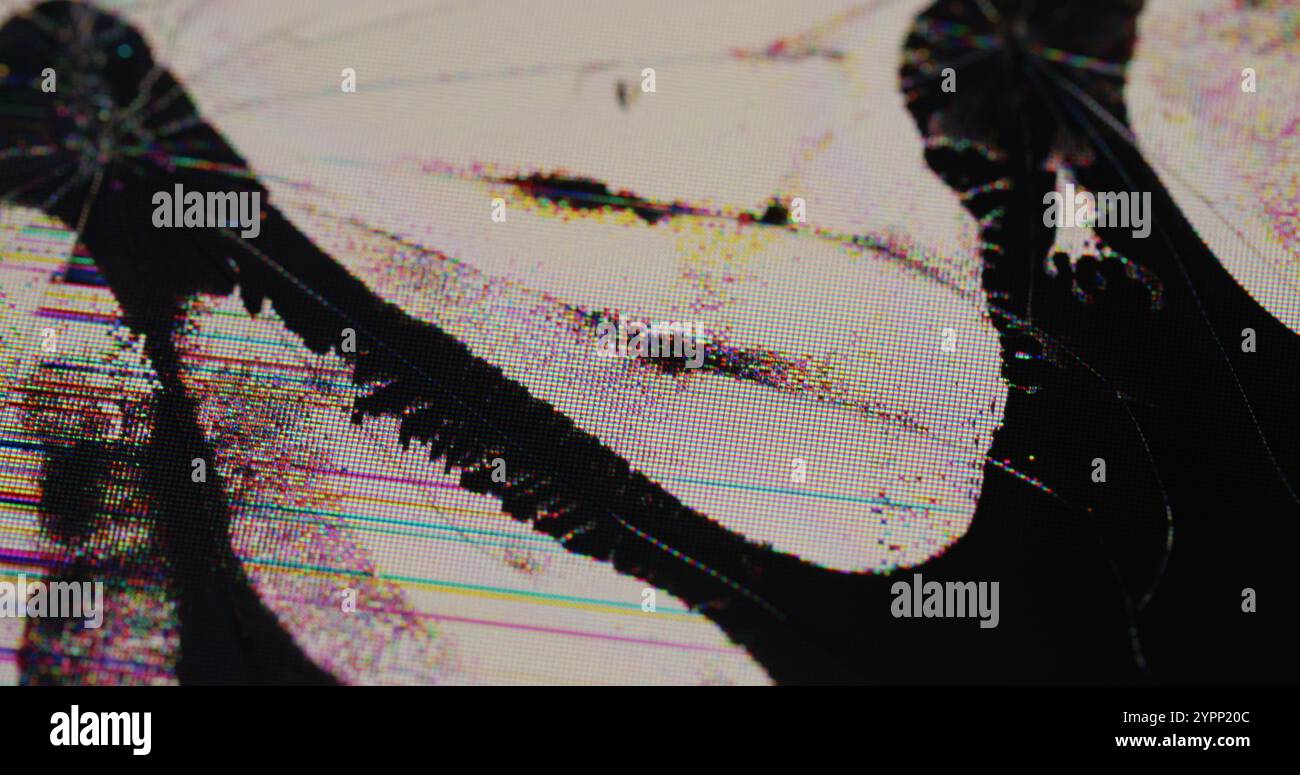 Grunge pixel display overlay grainy hi-res stock photography and images ...