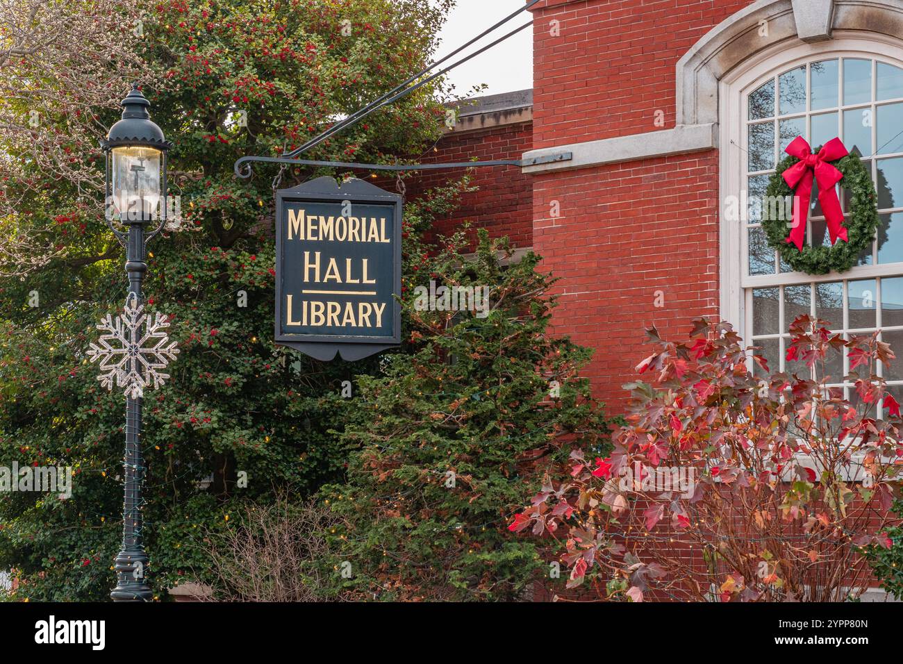 Andover, MA, US-November 27, 2024: Andover's historic Memorial Hall ...