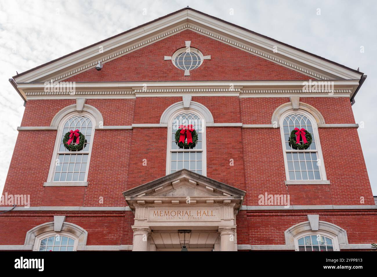 Andover, MA, US-November 27, 2024: Andover's historic Memorial Hall ...