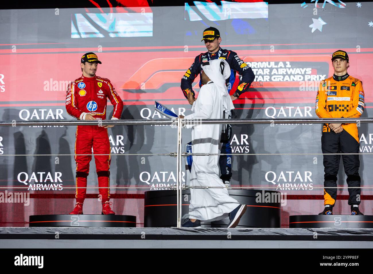 Podium illustration during the Formula 1 Qatar Airways Qatar Grand Prix ...