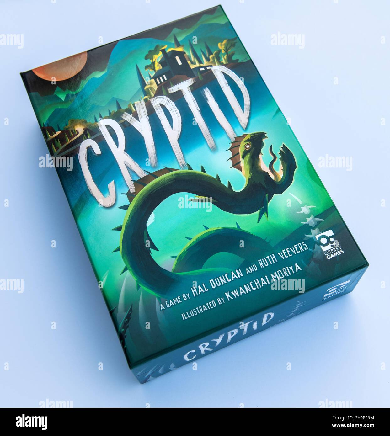 Box containing the Cryptid deduction board game Stock Photo - Alamy