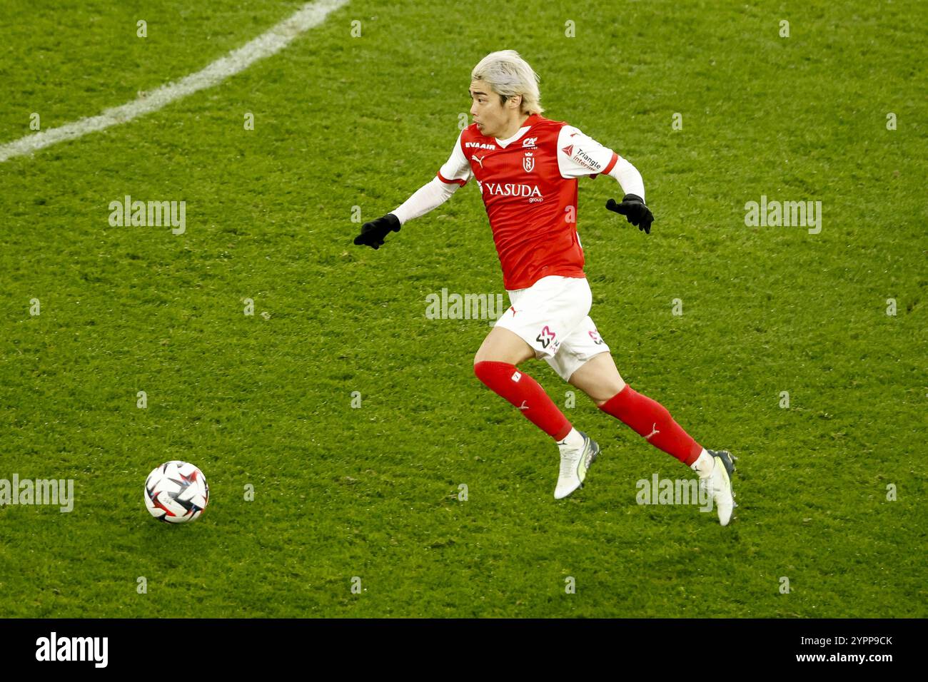Junya Ito of Reims during the French championship Ligue 1 football ...