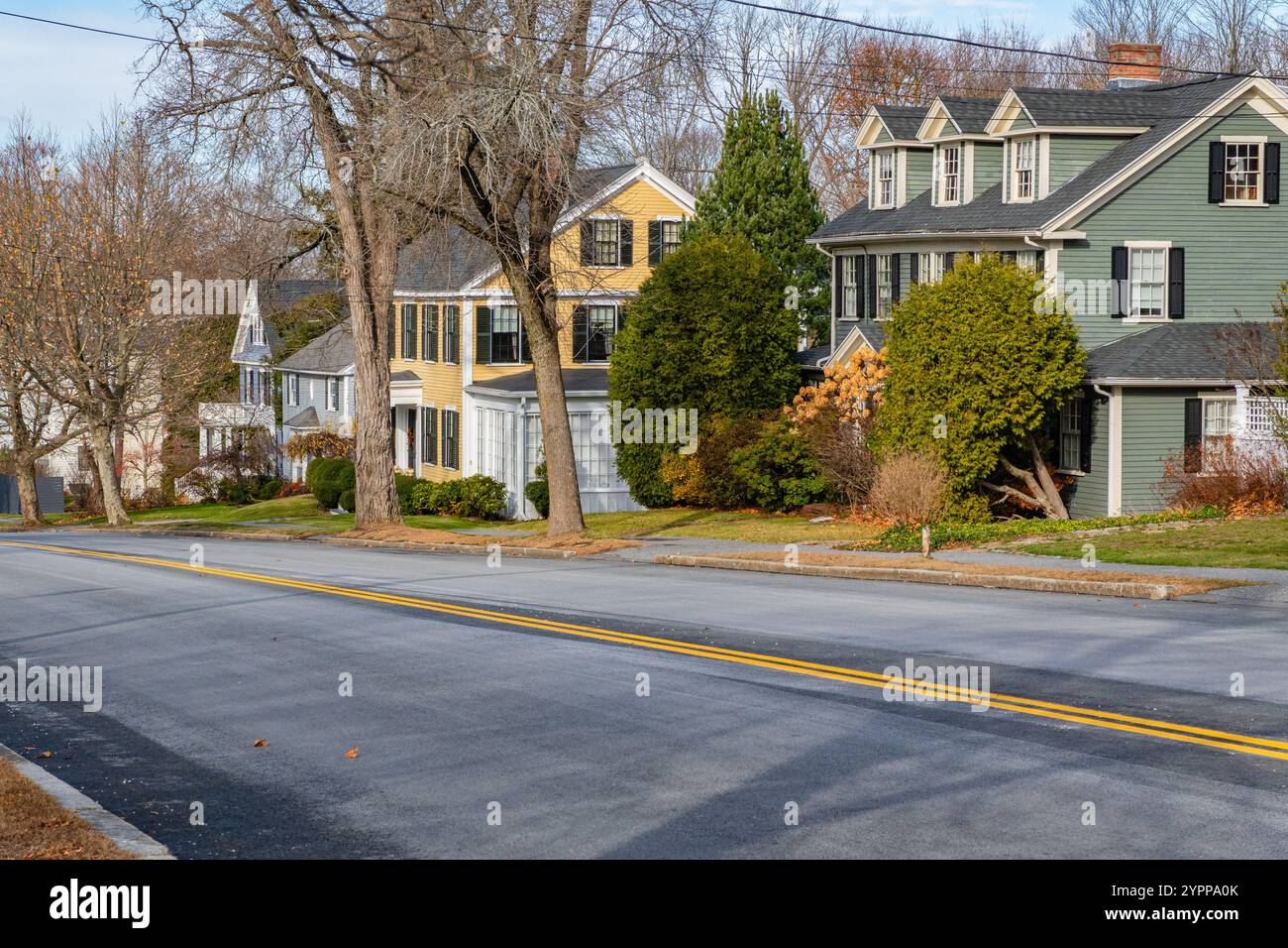 Andover, MA, US-November 27, 2024: Street scene on Main Street in ...
