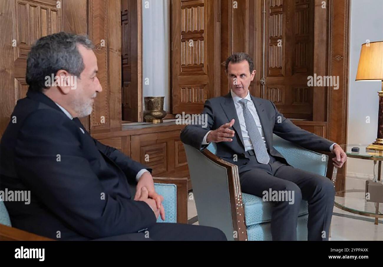 This photo released on the official Telegram page of the Syrian ...