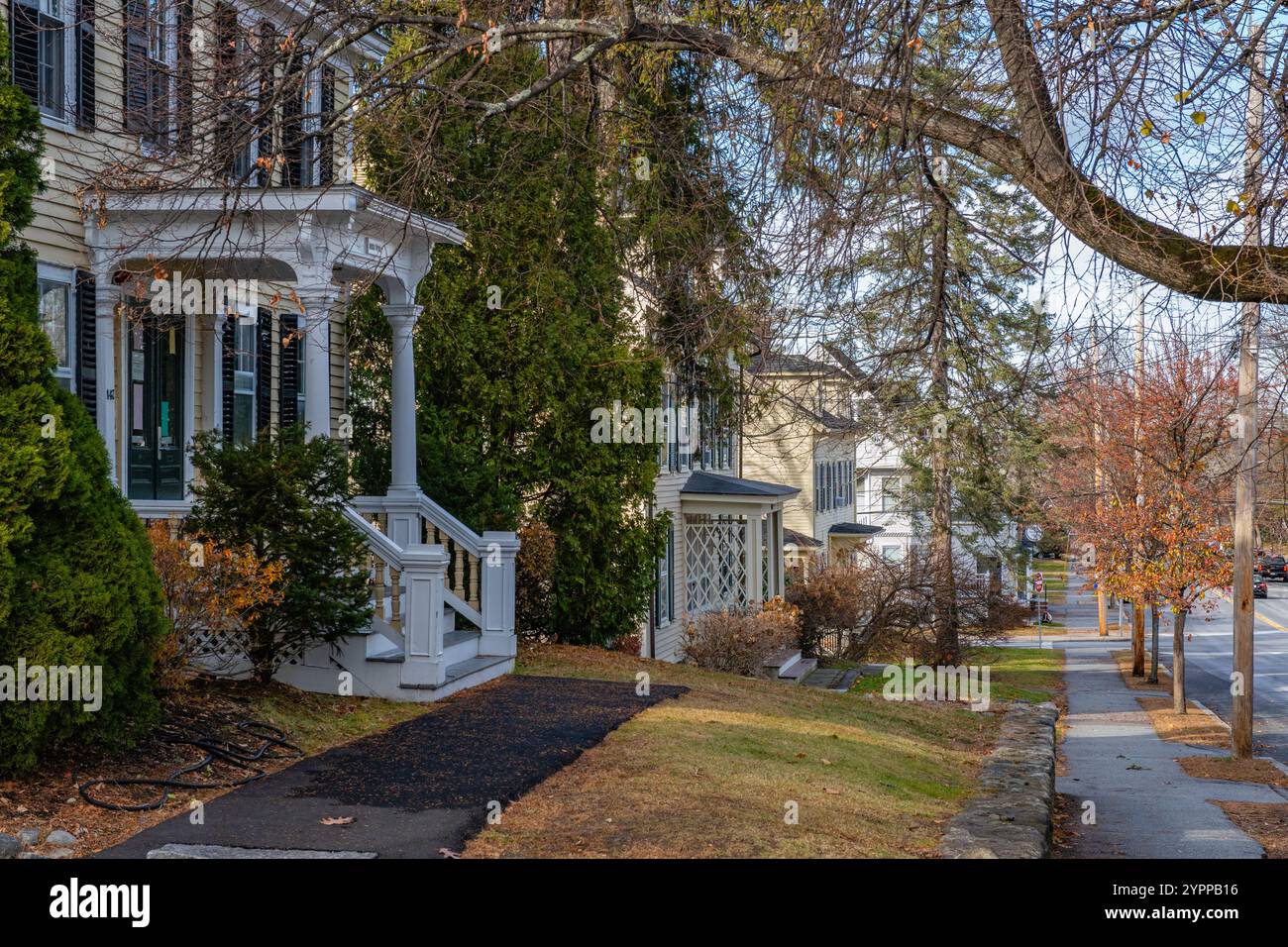 Andover, MA, US-November 27, 2024: Street scene on Main Street in ...