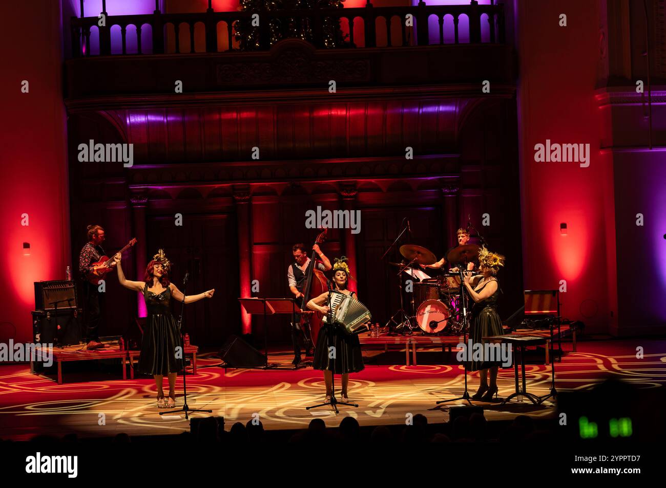 London, United Kingdom. 30th November 2024. Retro swing trio The ...