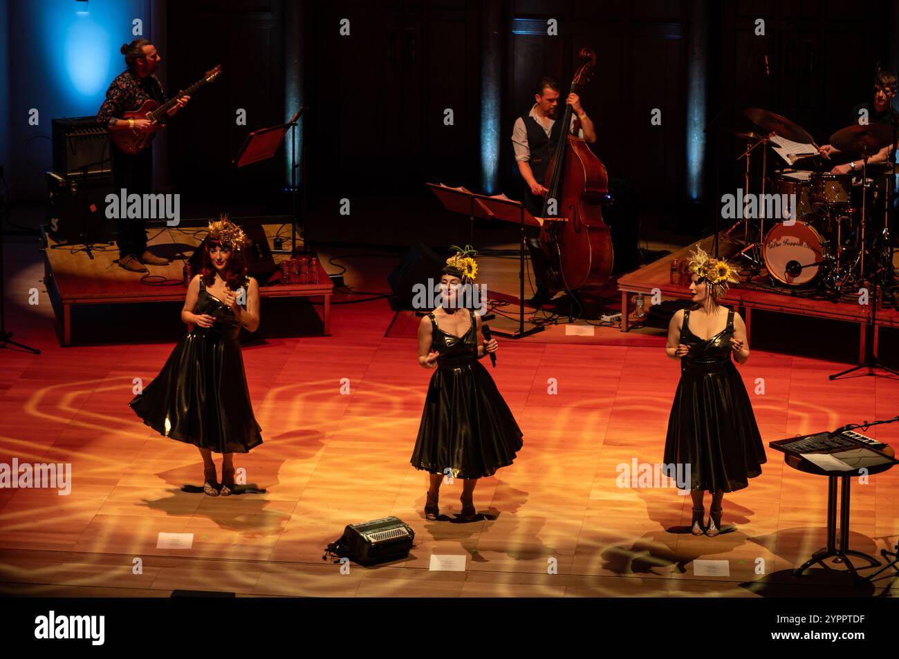 London, United Kingdom. 30th November 2024. Retro swing trio The ...