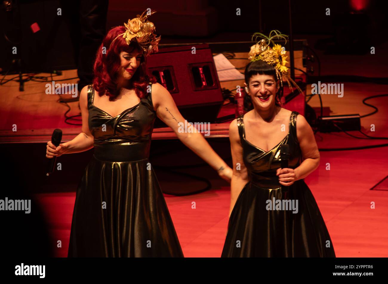 London, United Kingdom. 30th November 2024. Retro swing trio The ...