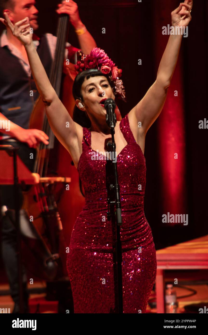 London, United Kingdom. 30th November 2024. Retro swing trio The ...