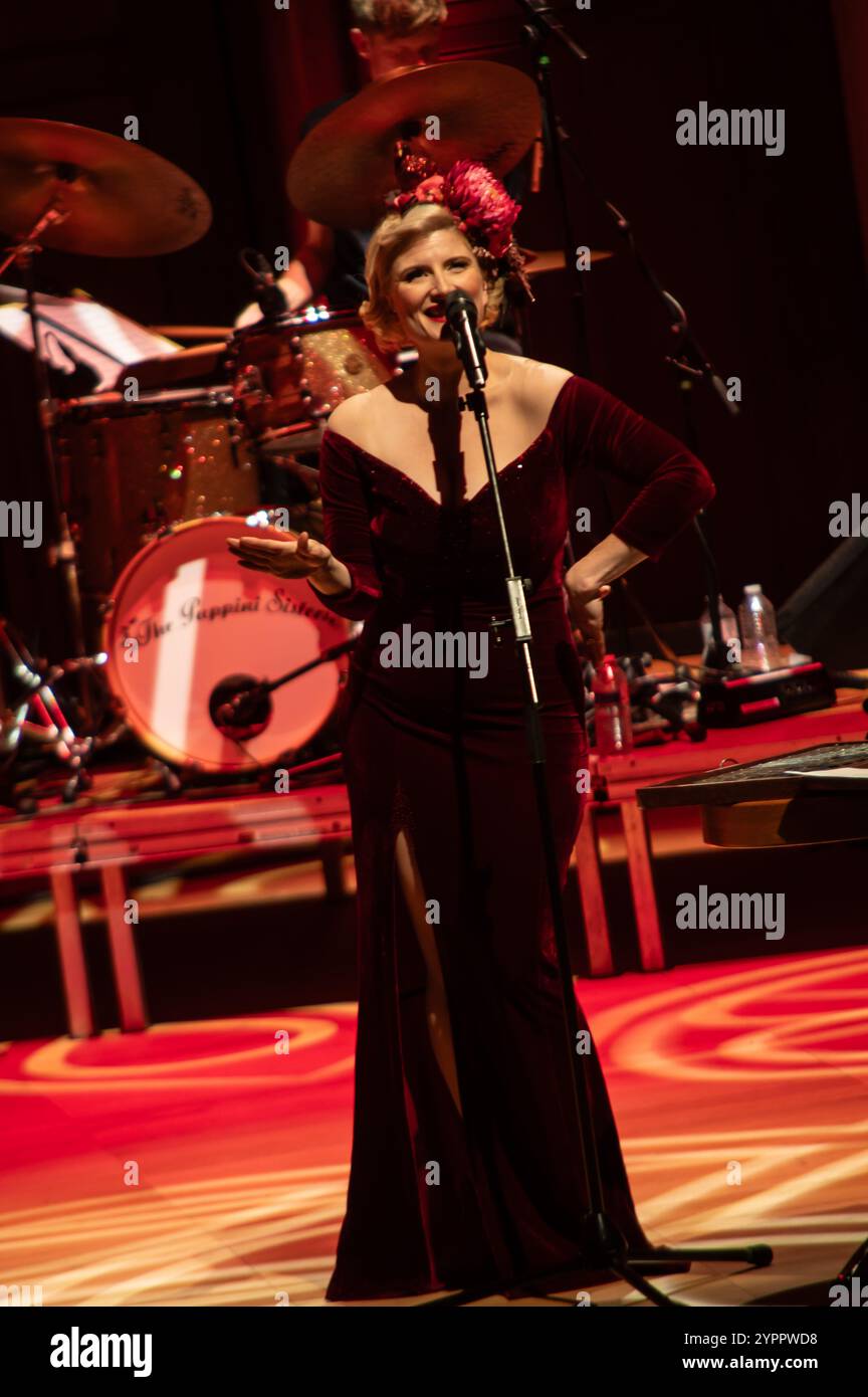 London, United Kingdom. 30th November 2024. Retro swing trio The ...