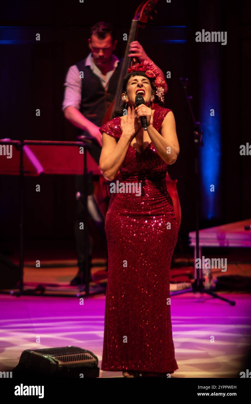 London, United Kingdom. 30th November 2024. Retro swing trio The ...