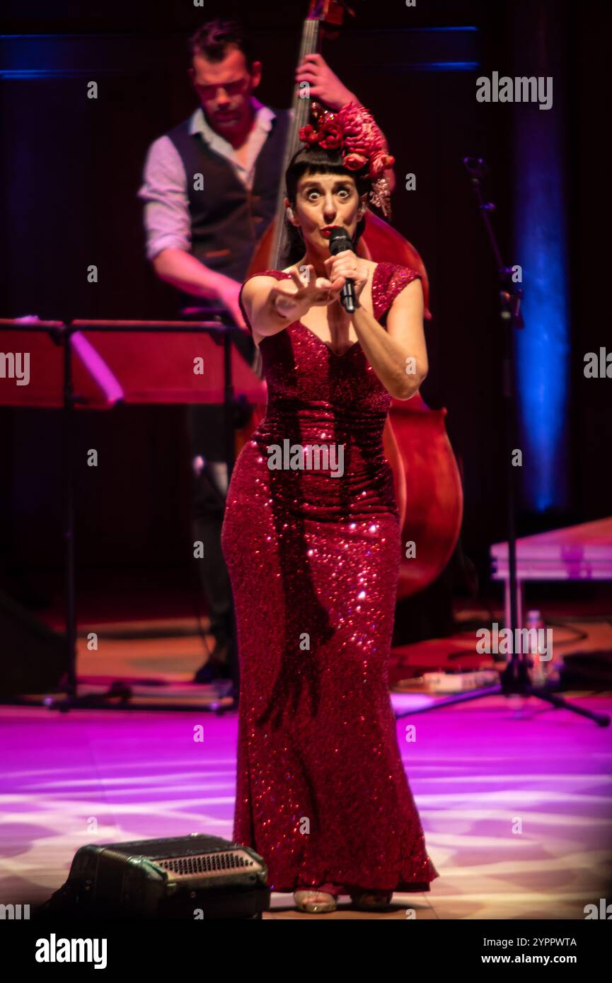 London, United Kingdom. 30th November 2024. Retro swing trio The ...