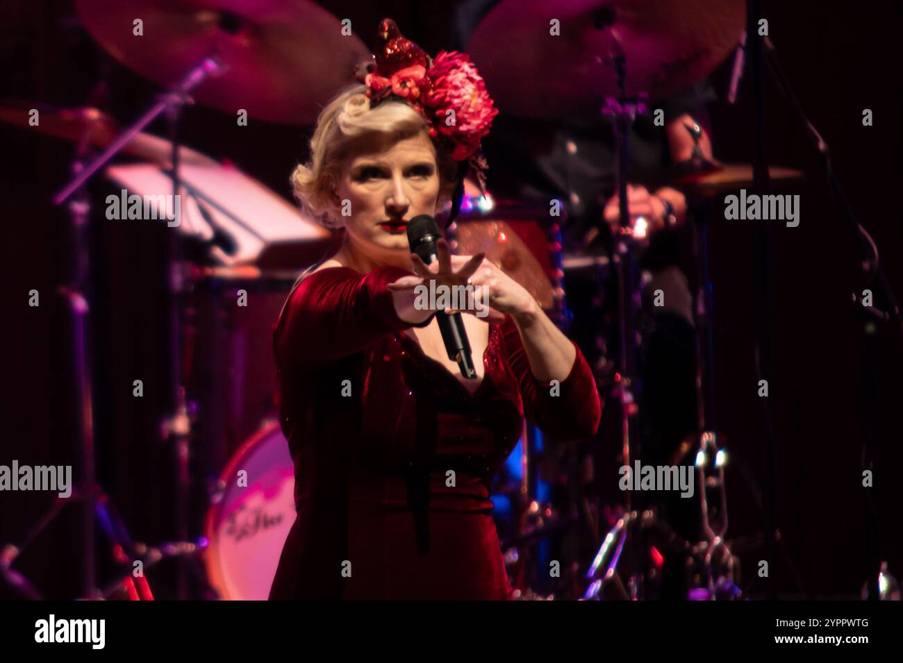 London, United Kingdom. 30th November 2024. Retro swing trio The ...