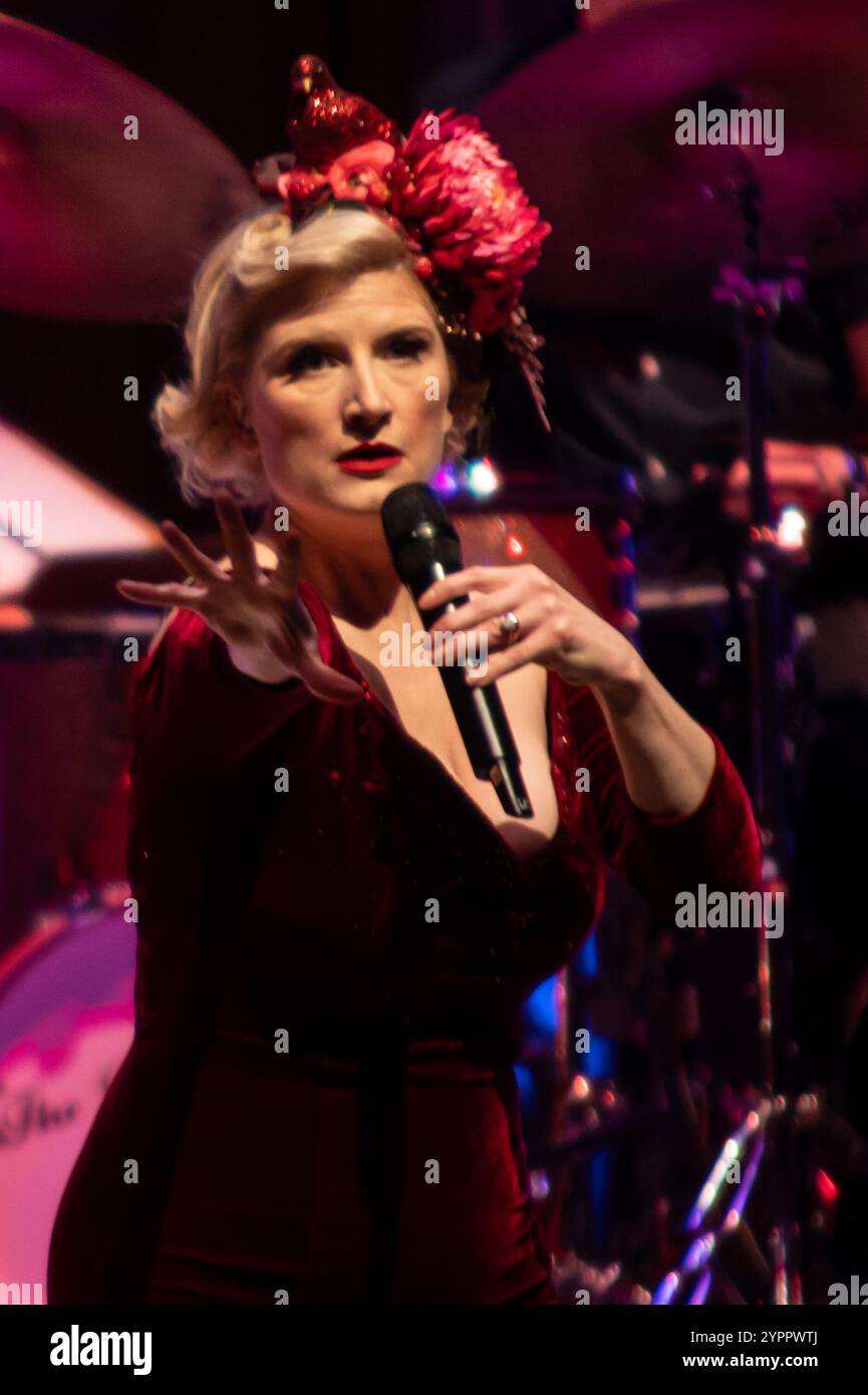 London, United Kingdom. 30th November 2024. Retro swing trio The ...