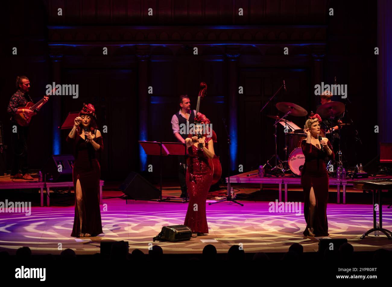 London, United Kingdom. 30th November 2024. Retro swing trio The ...