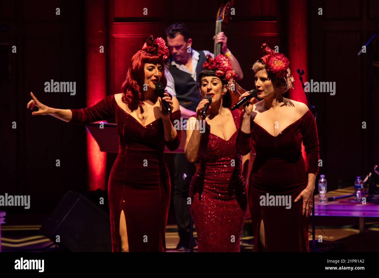 London, United Kingdom. 30th November 2024. Retro swing trio The ...