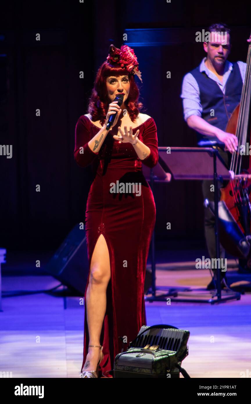 London, United Kingdom. 30th November 2024. Retro swing trio The ...